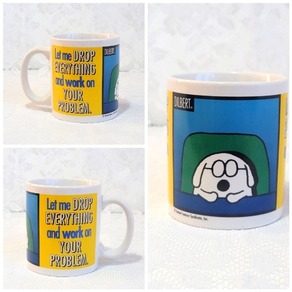 Unique Vintage | Dining | Vintage Dilbert Mug Let Me Drop Everything ...